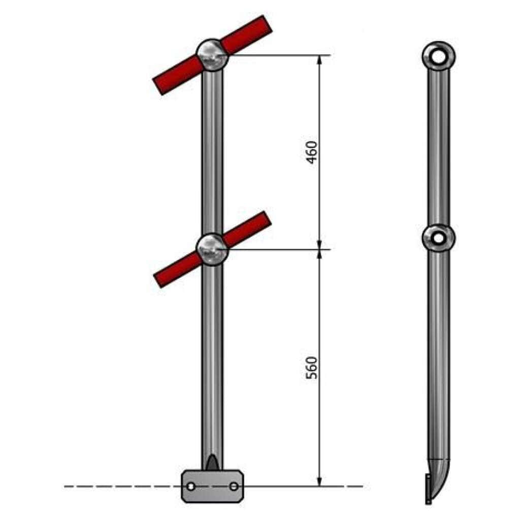 Angled Side Mount Post - Advantage Industries