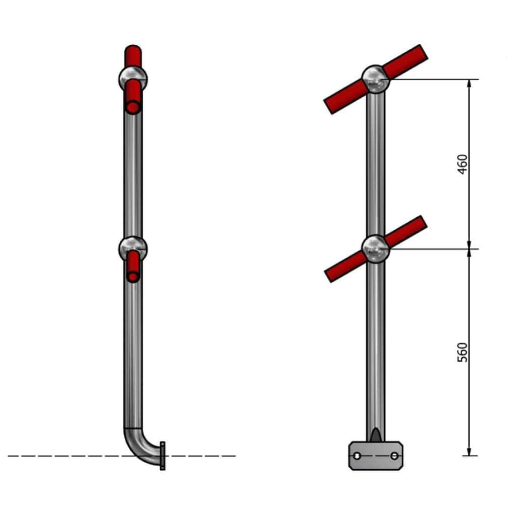 Angled Side Offset Post - Advantage Industries