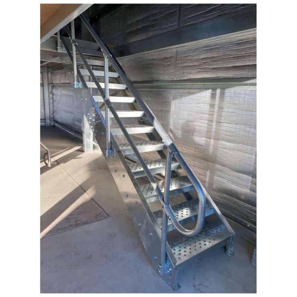 2 Pipe Railing Stair Intermediate Posts - Angle Mount - Advantage ...
